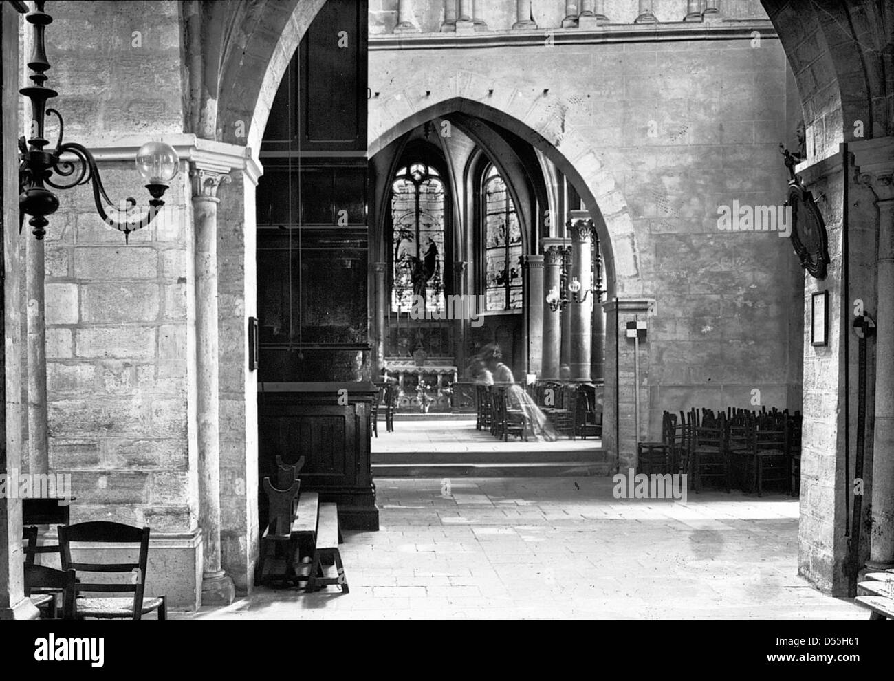 A photograph of St. Jacques in Rheims, France, taken in 1907. The image ...