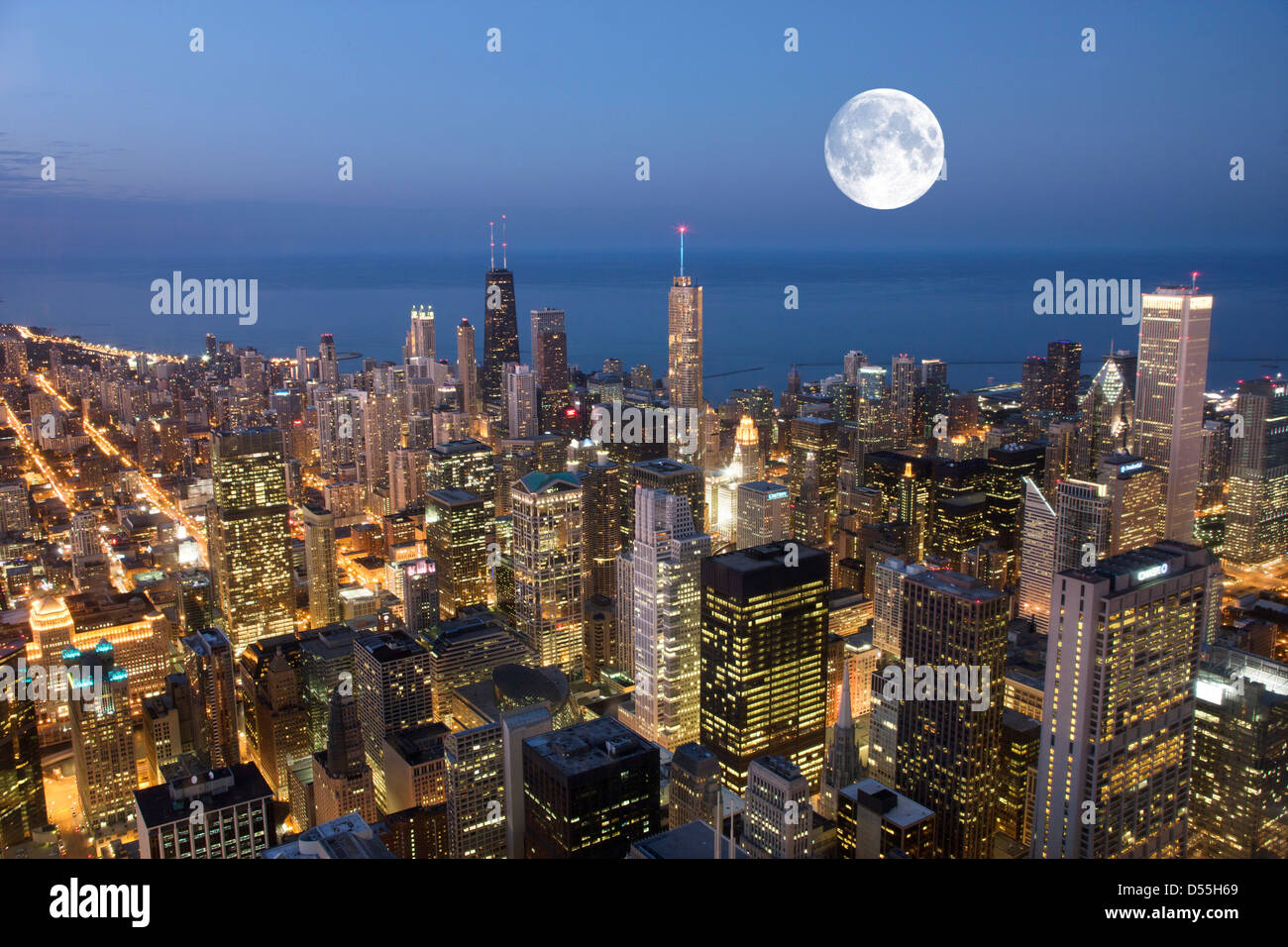 DOWNTOWN LOOP SKYLINE CHICAGO ILLINOIS USA Stock Photo - Alamy