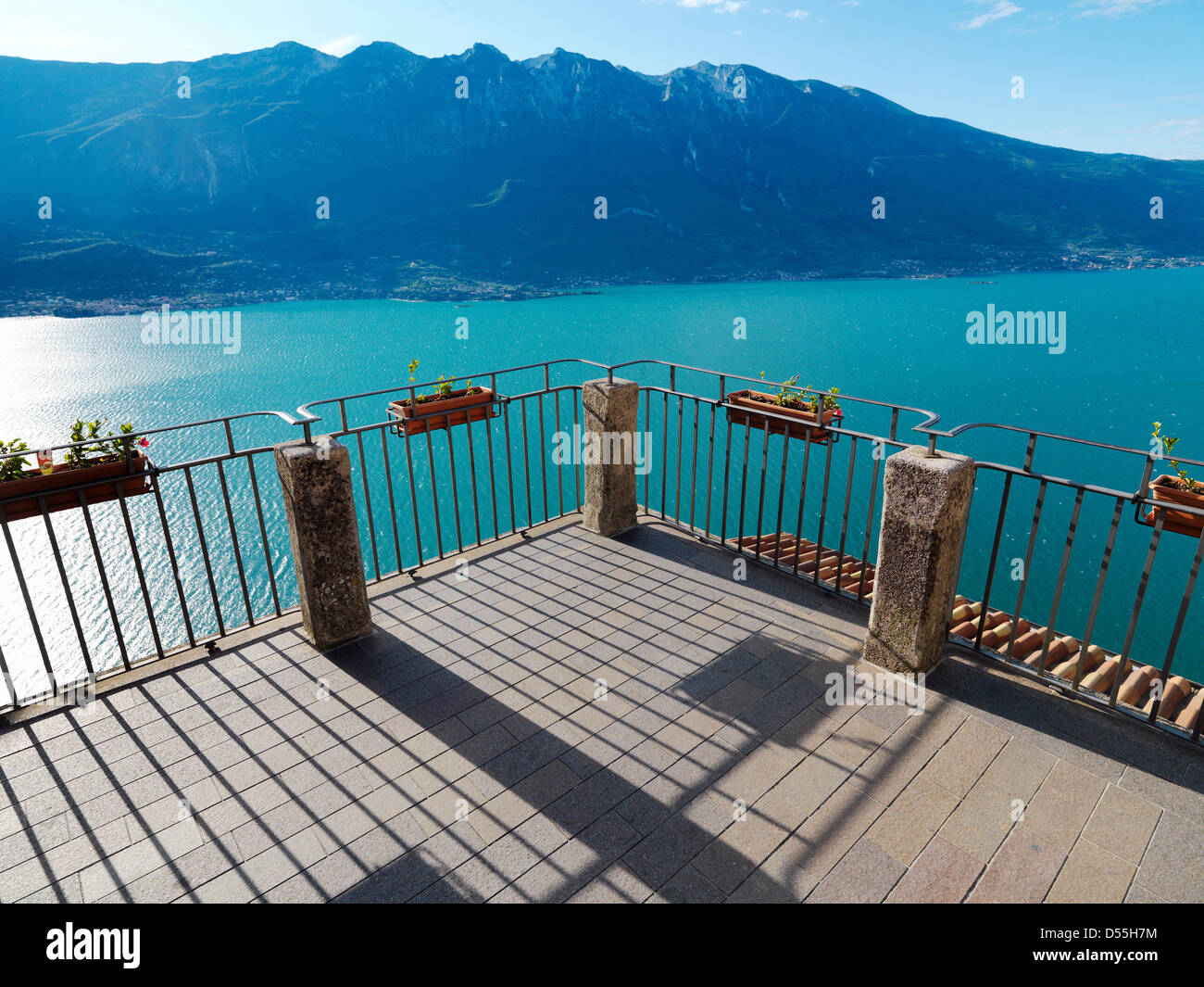 Tremosine, Italy, view from a terrace on Lake Garda Stock Photo - Alamy