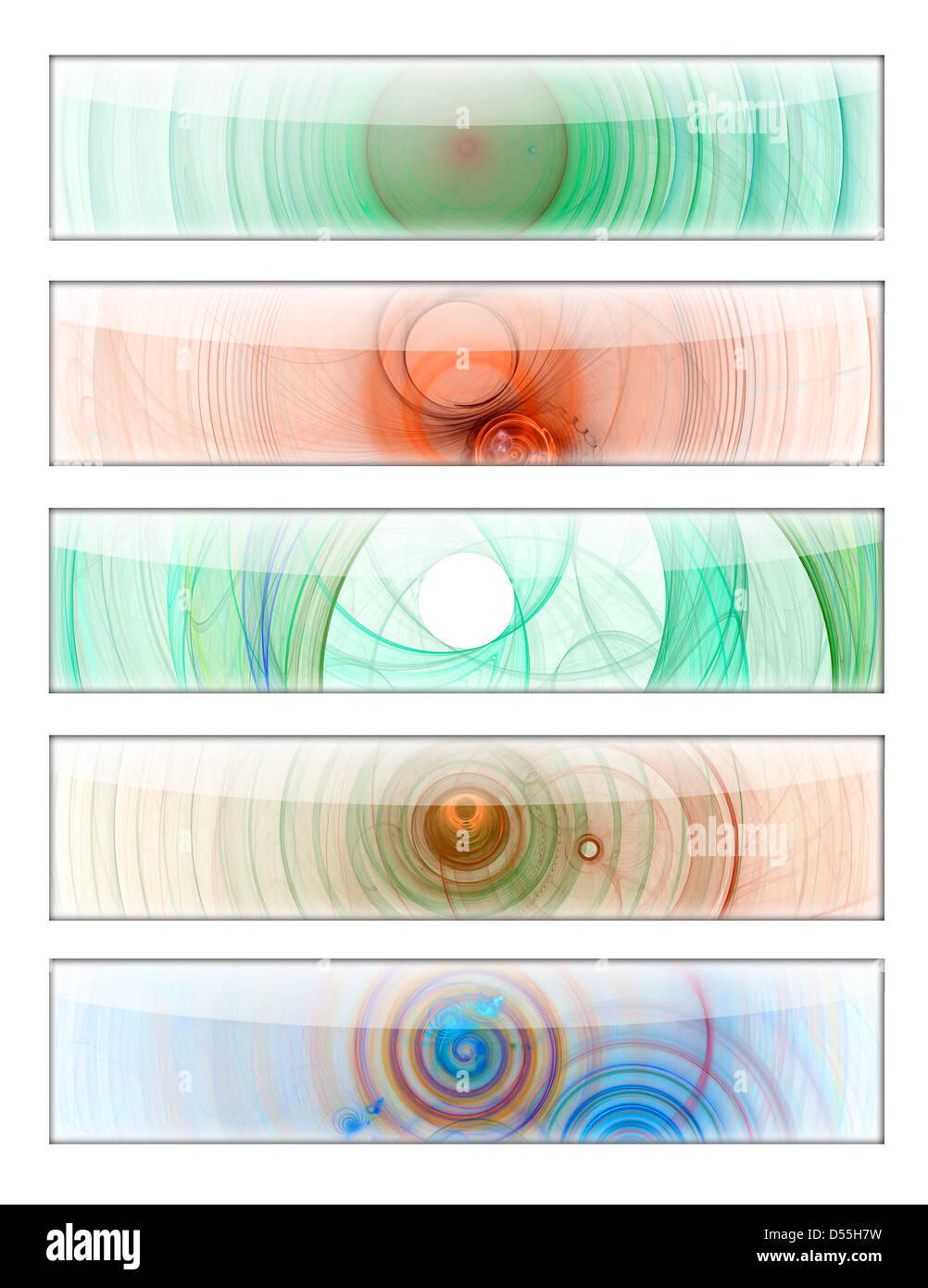 5 Fractal Flame Banner Templates. Graphic illustration Stock Photo - Alamy
