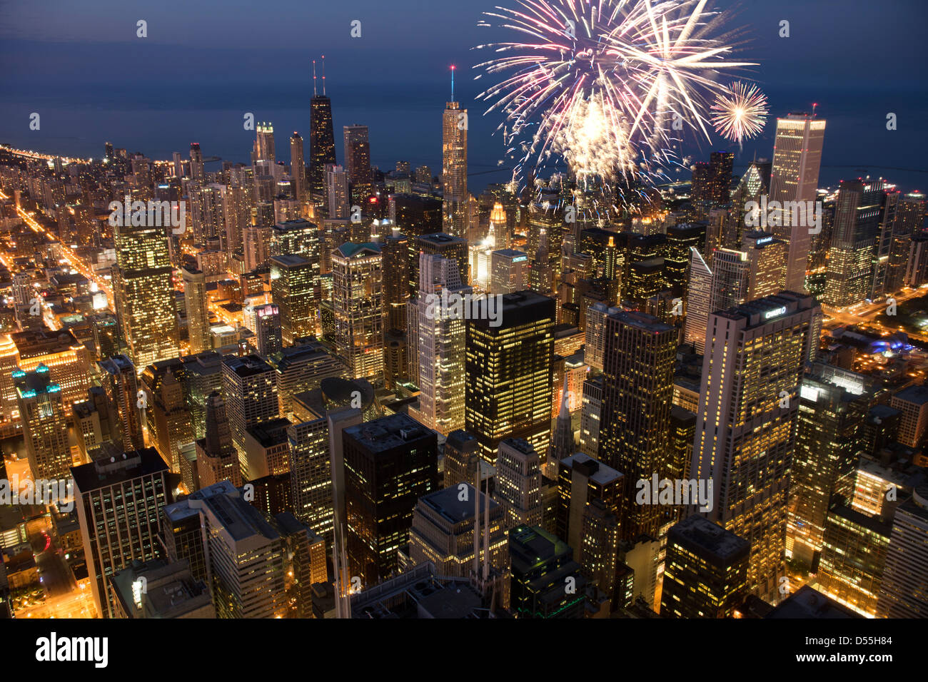 DOWNTOWN LOOP SKYLINE CHICAGO ILLINOIS USA Stock Photo - Alamy