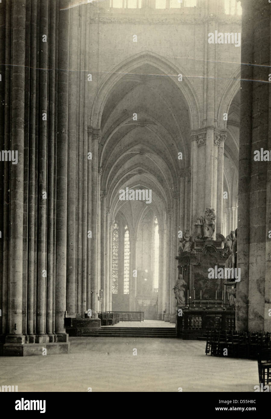 This photograph of the Cathedral of Amiens in France, taken in 1903 ...