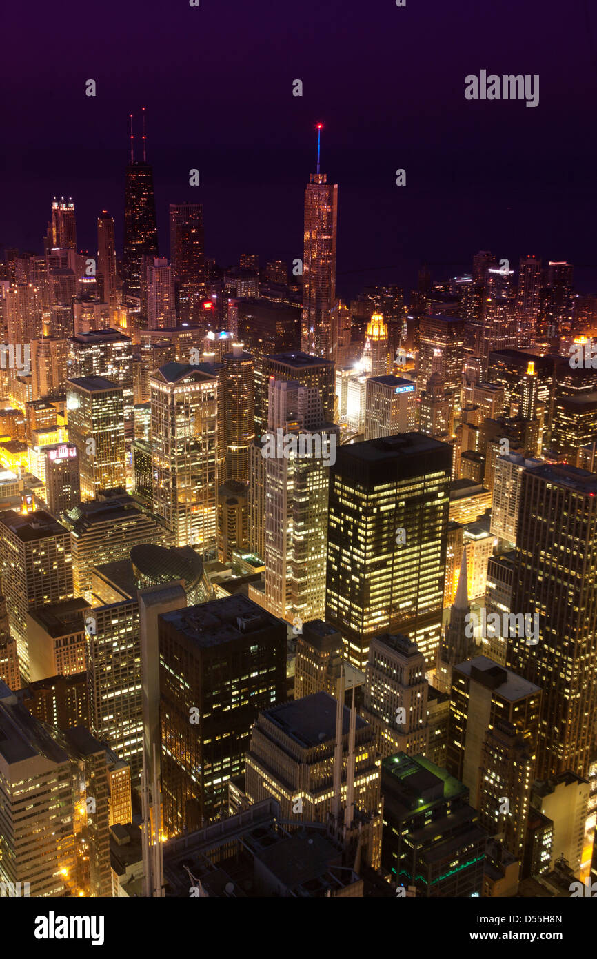 DOWNTOWN LOOP SKYLINE CHICAGO ILLINOIS USA Stock Photo - Alamy