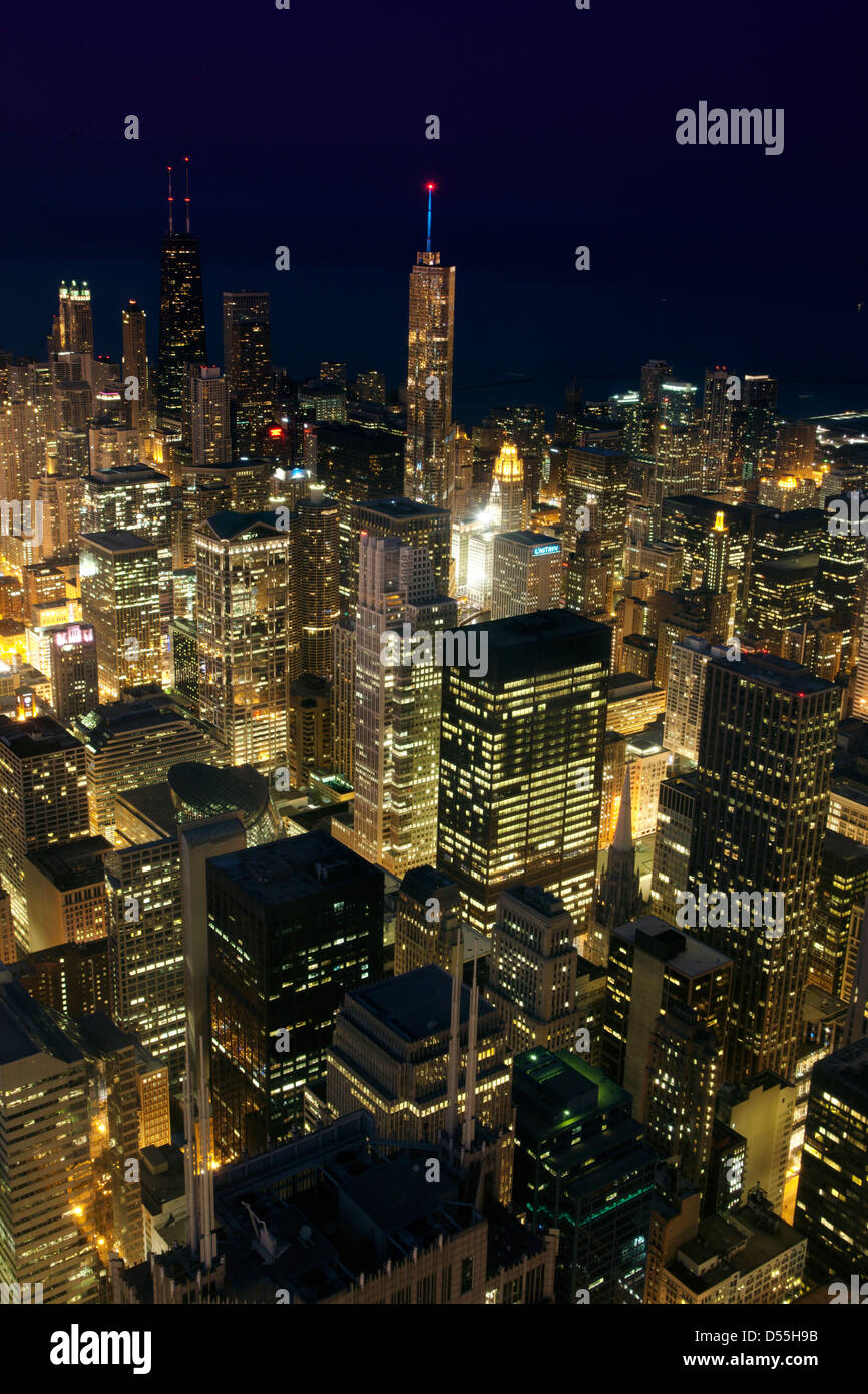 DOWNTOWN LOOP SKYLINE CHICAGO ILLINOIS USA Stock Photo - Alamy