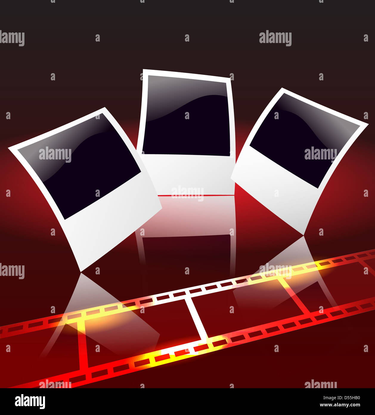 Page layout photo album with filmstrip Stock Photo - Alamy