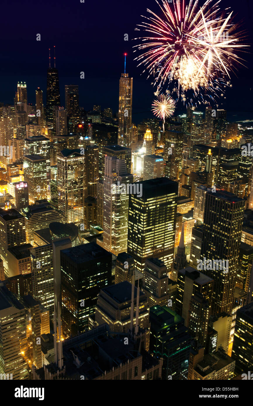 DOWNTOWN LOOP SKYLINE CHICAGO ILLINOIS USA Stock Photo - Alamy