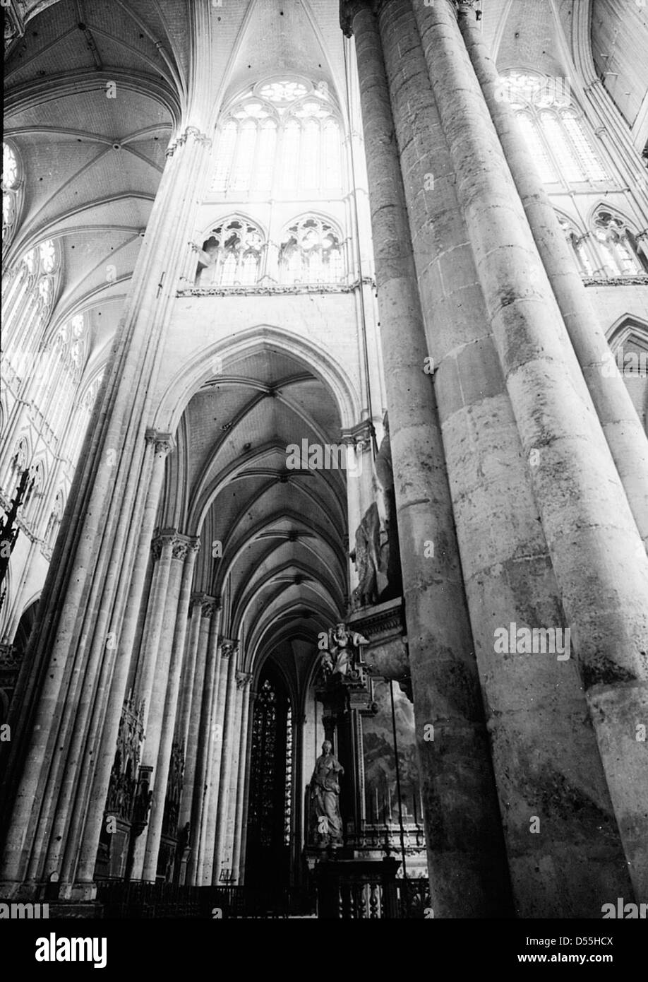 A photograph of the stunning Amiens Cathedral in France, taken in 1907 ...