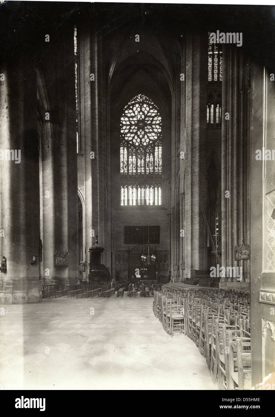 A photograph of the Cathedral of Beauvais in France, taken in 1903. The ...