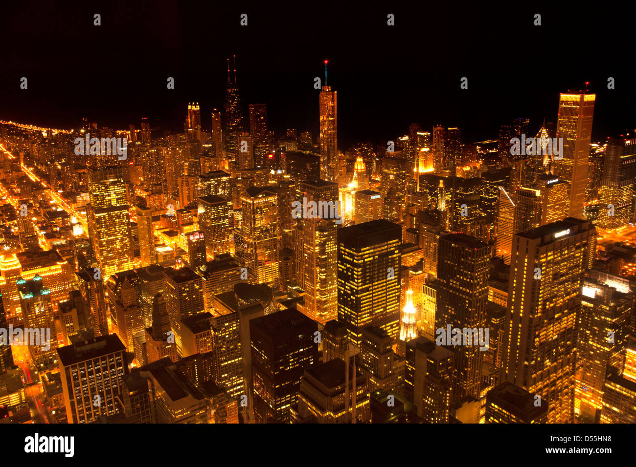 DOWNTOWN LOOP SKYLINE CHICAGO ILLINOIS USA Stock Photo - Alamy