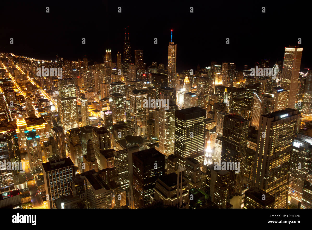 DOWNTOWN LOOP SKYLINE CHICAGO ILLINOIS USA Stock Photo - Alamy