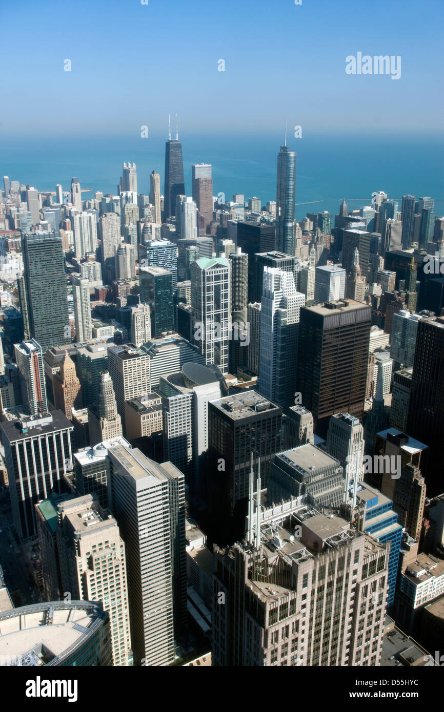 DOWNTOWN LOOP SKYLINE CHICAGO ILLINOIS USA Stock Photo - Alamy
