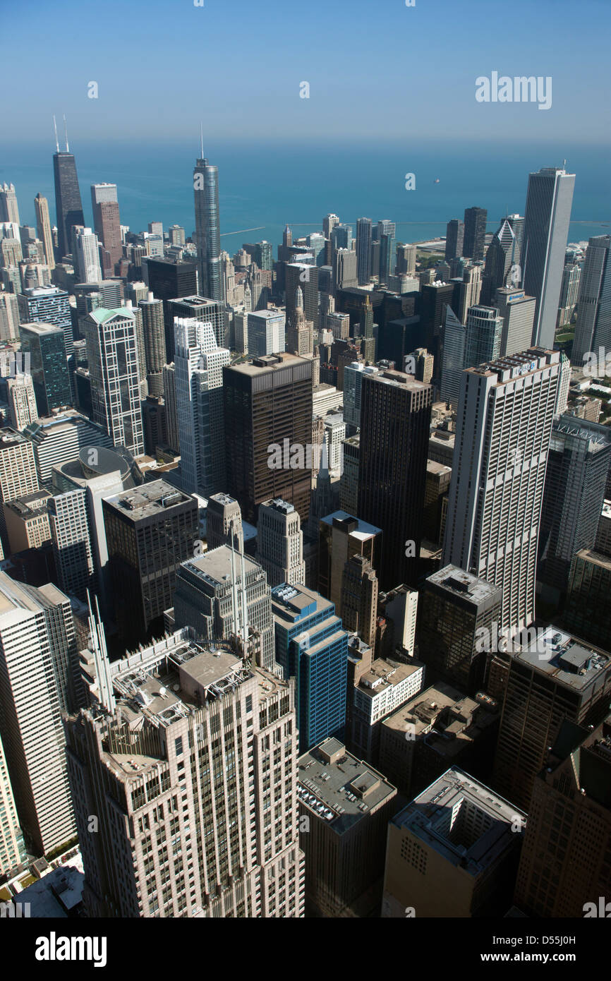 DOWNTOWN LOOP SKYLINE CHICAGO ILLINOIS USA Stock Photo - Alamy