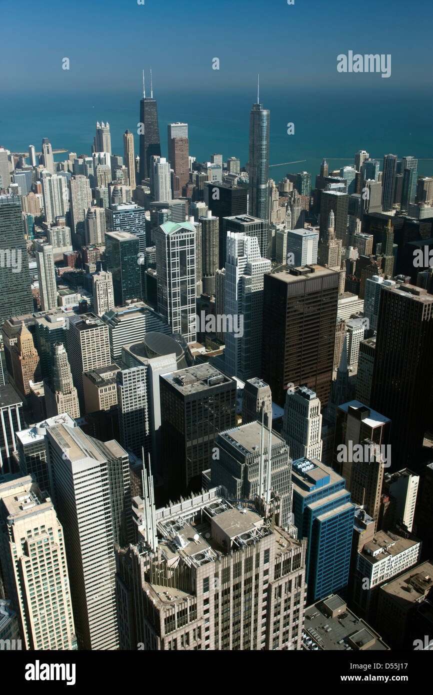DOWNTOWN LOOP SKYLINE CHICAGO ILLINOIS USA Stock Photo - Alamy