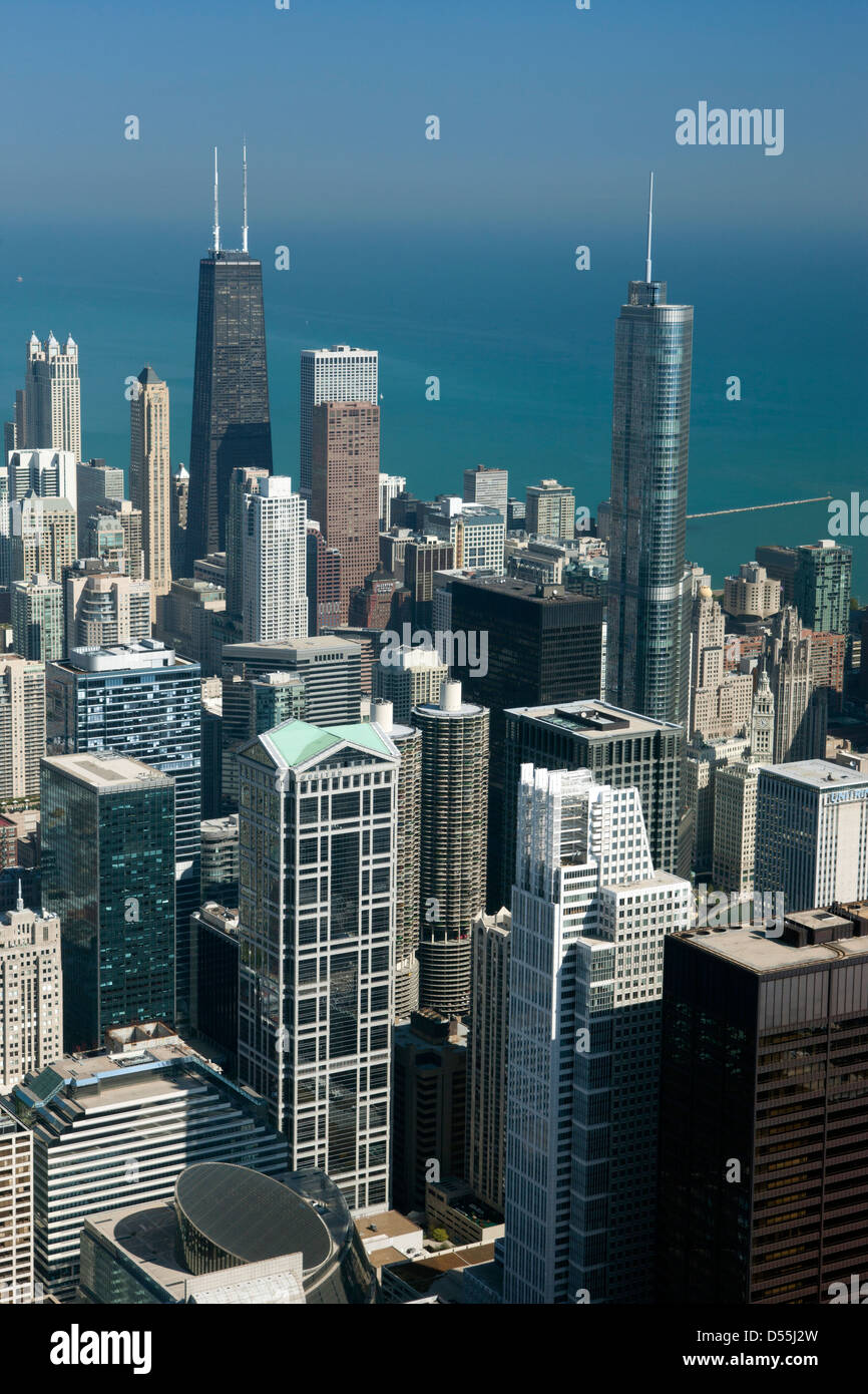 DOWNTOWN LOOP SKYLINE CHICAGO ILLINOIS USA Stock Photo - Alamy