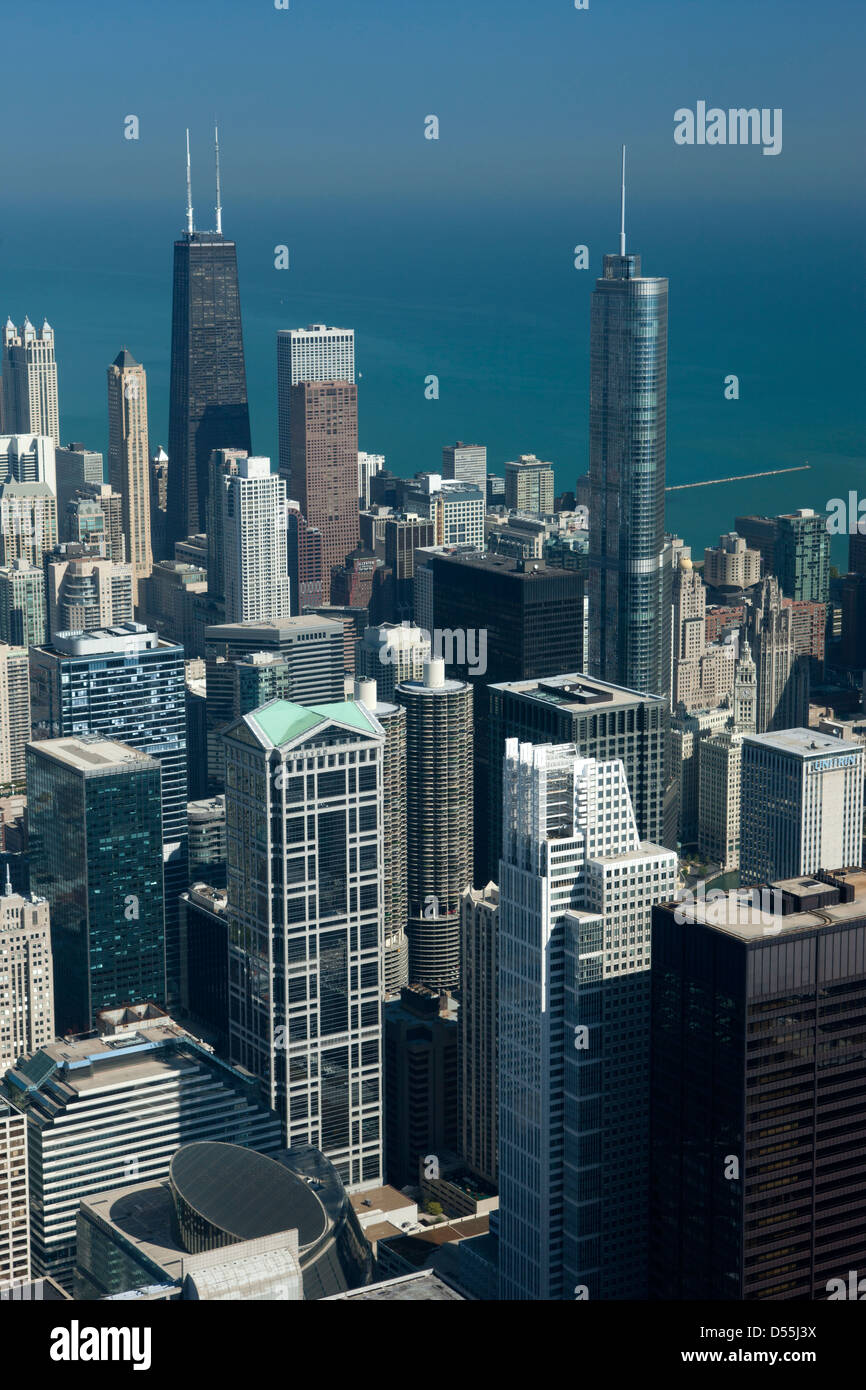 DOWNTOWN LOOP SKYLINE CHICAGO ILLINOIS USA Stock Photo - Alamy