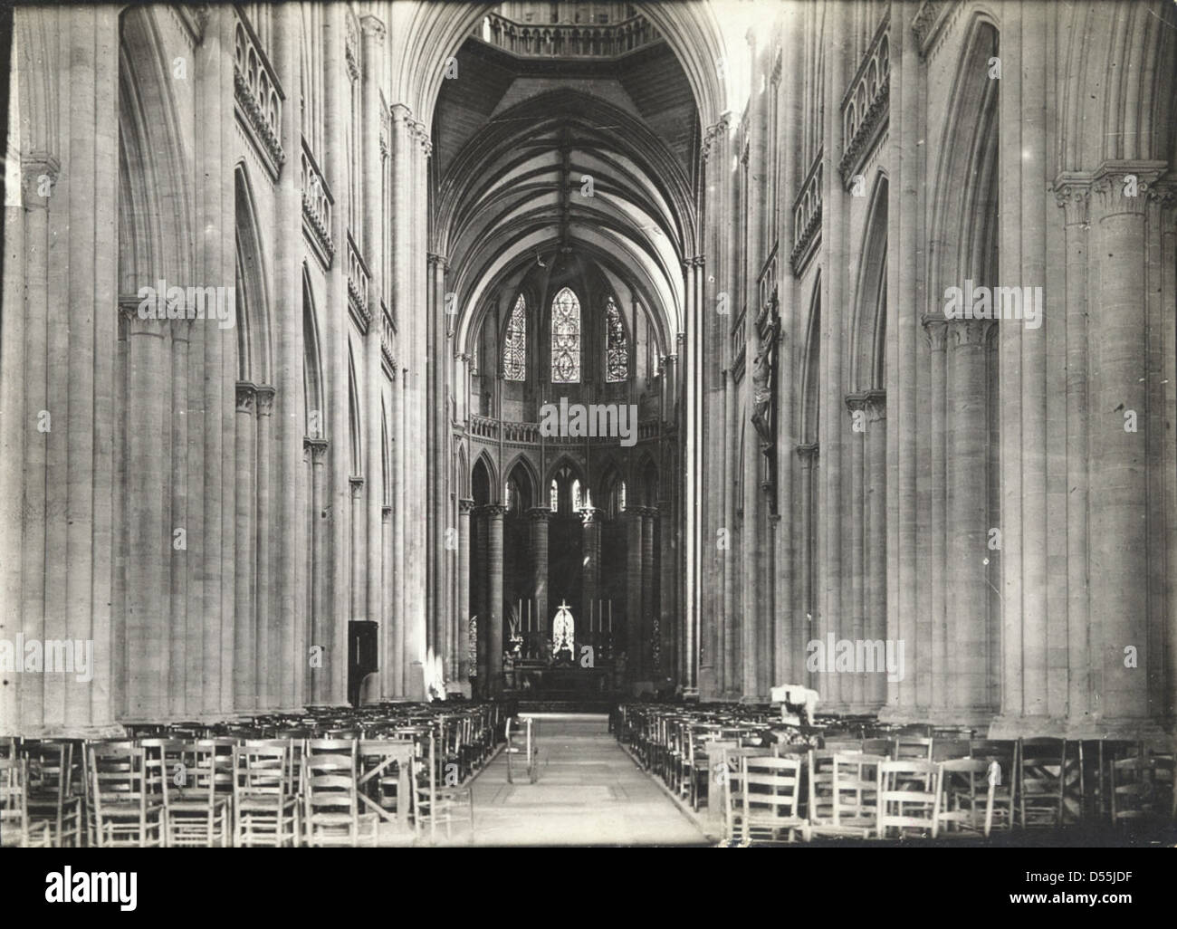 The Cathedral of Coutances in France, captured in 1903. Known for its ...