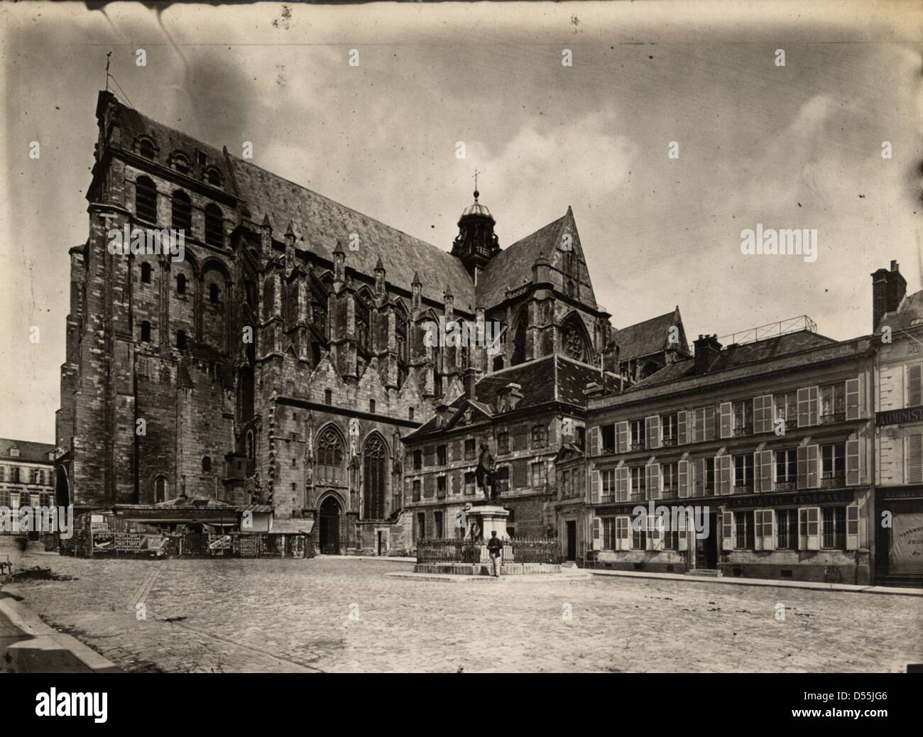 The Church of St. Quentin in St. Quentin, France, as captured in 1907 ...