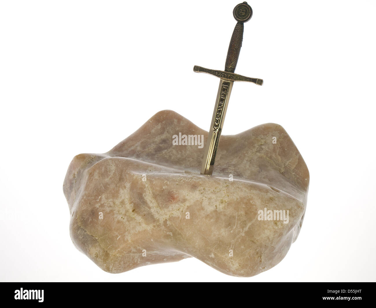 excalibur sword in a rock Stock Photo - Alamy