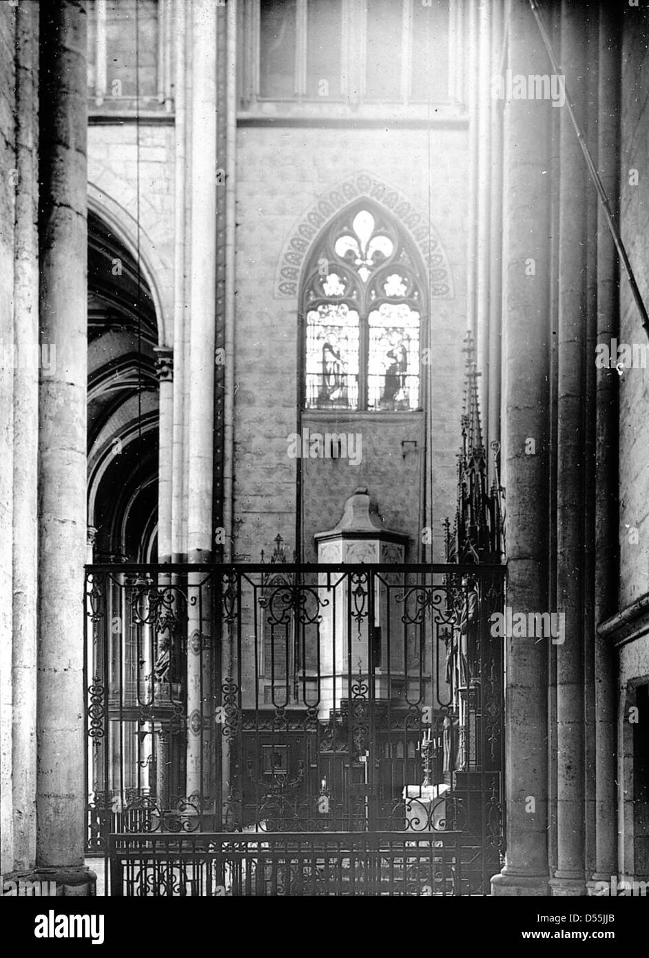 A photograph of the Cathedral of St. Quentin in France, taken in 1907 ...