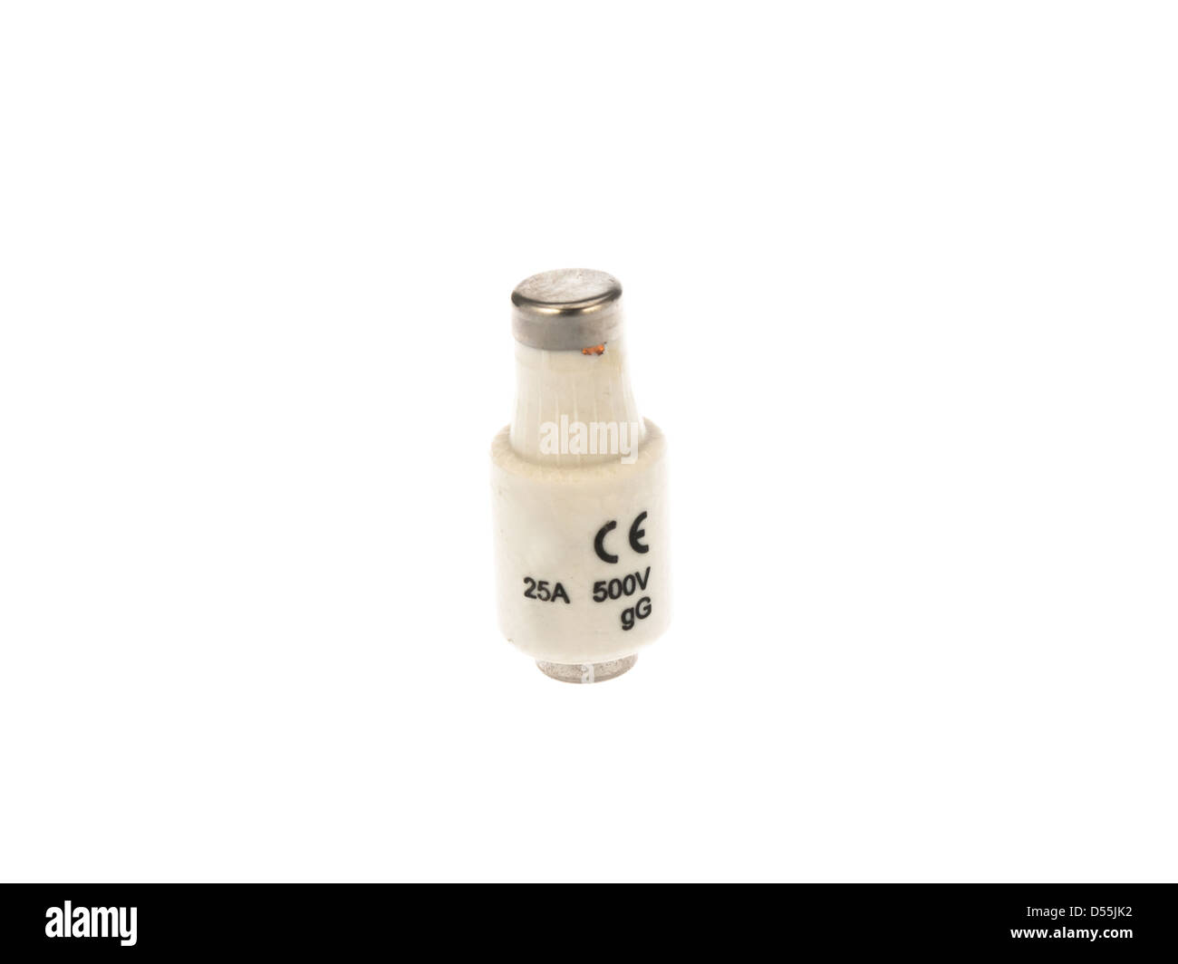 porcelain fuse on a white background Stock Photo - Alamy