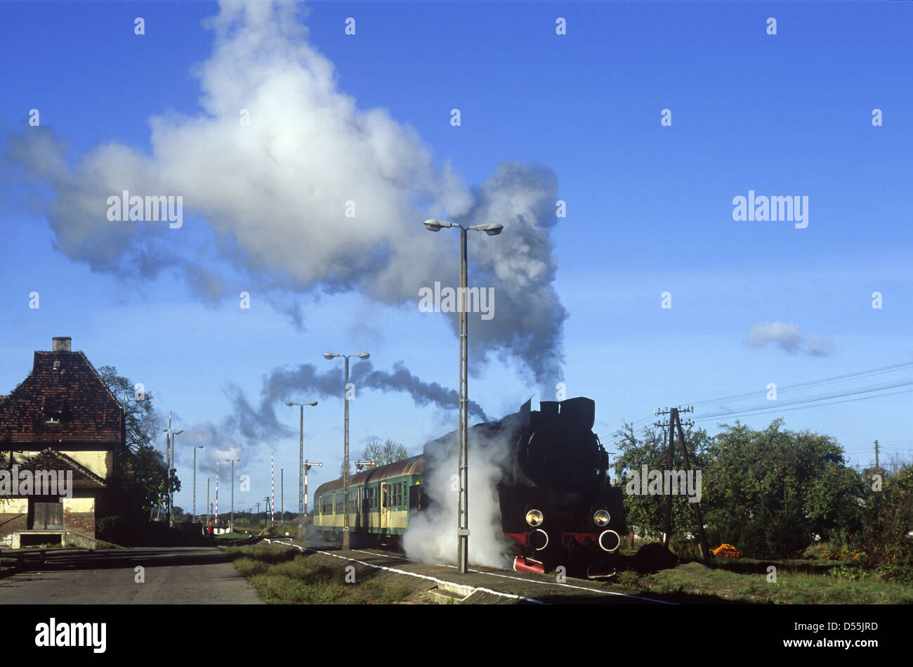 Old retro steam train Stock Photo - Alamy