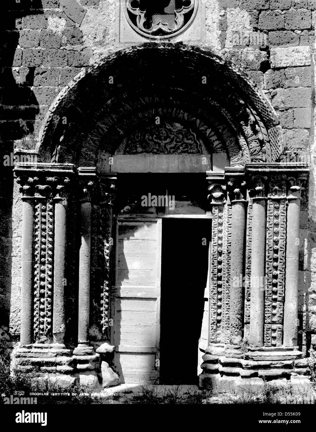 A view of the Church of S. Maria in Toscanella, Italy, captured in 1895 ...