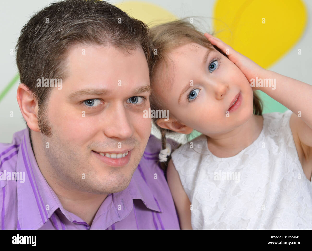 Family portrait: Father and daughter Stock Photo - Alamy