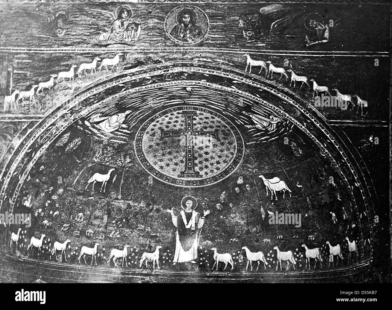 The apse mosaic from the Basilica of San Apollinare Nuovo in Ravenna ...