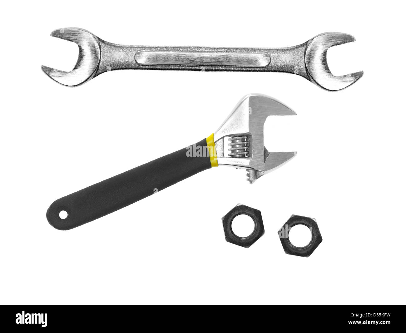 Tools isolated against a white background Stock Photo - Alamy