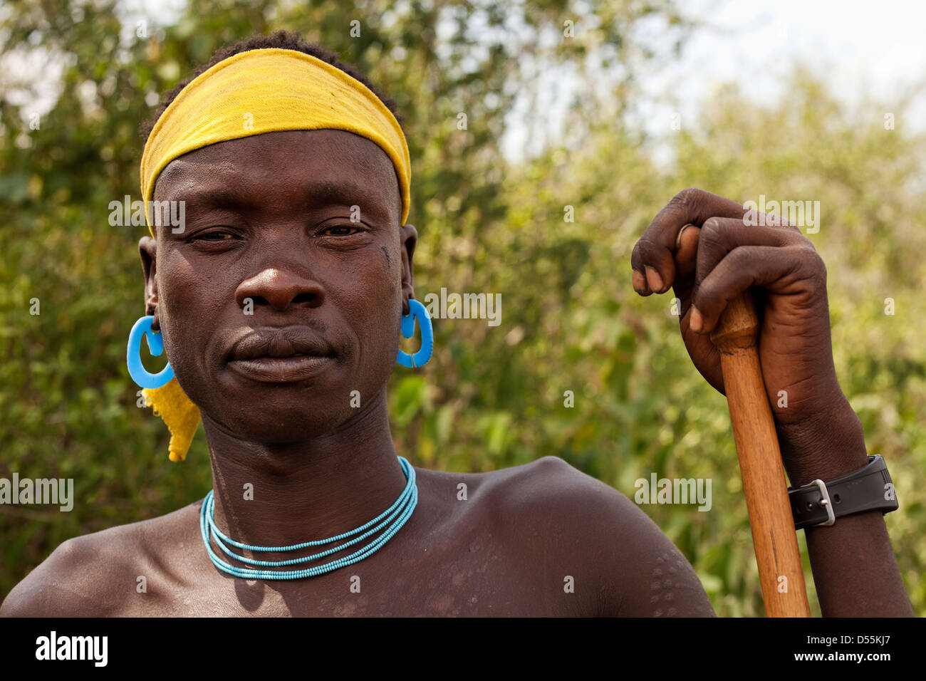 Man Mursi Tribe Scarification Omo High Resolution Stock Photography and ...