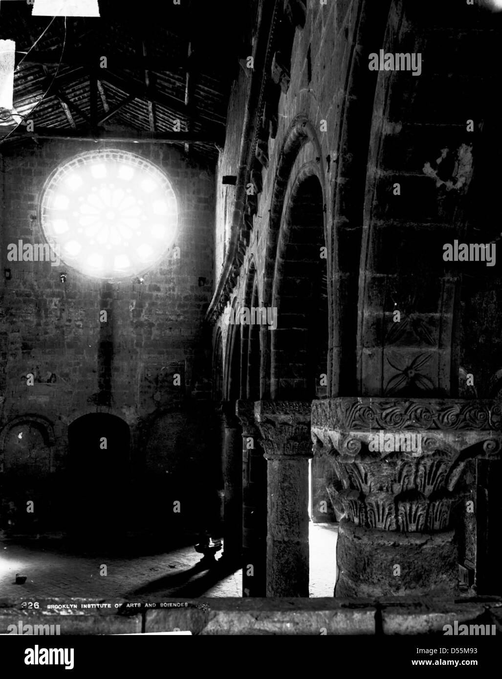 A photograph of the S. Maria church in Toscanella, Italy, from 1895 ...