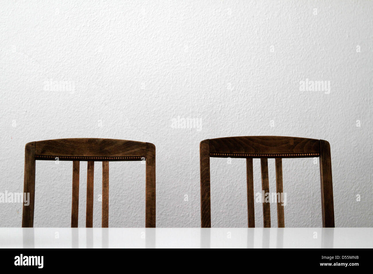 Stuttgart, Germany, two empty chairs at the table Stock Photo - Alamy