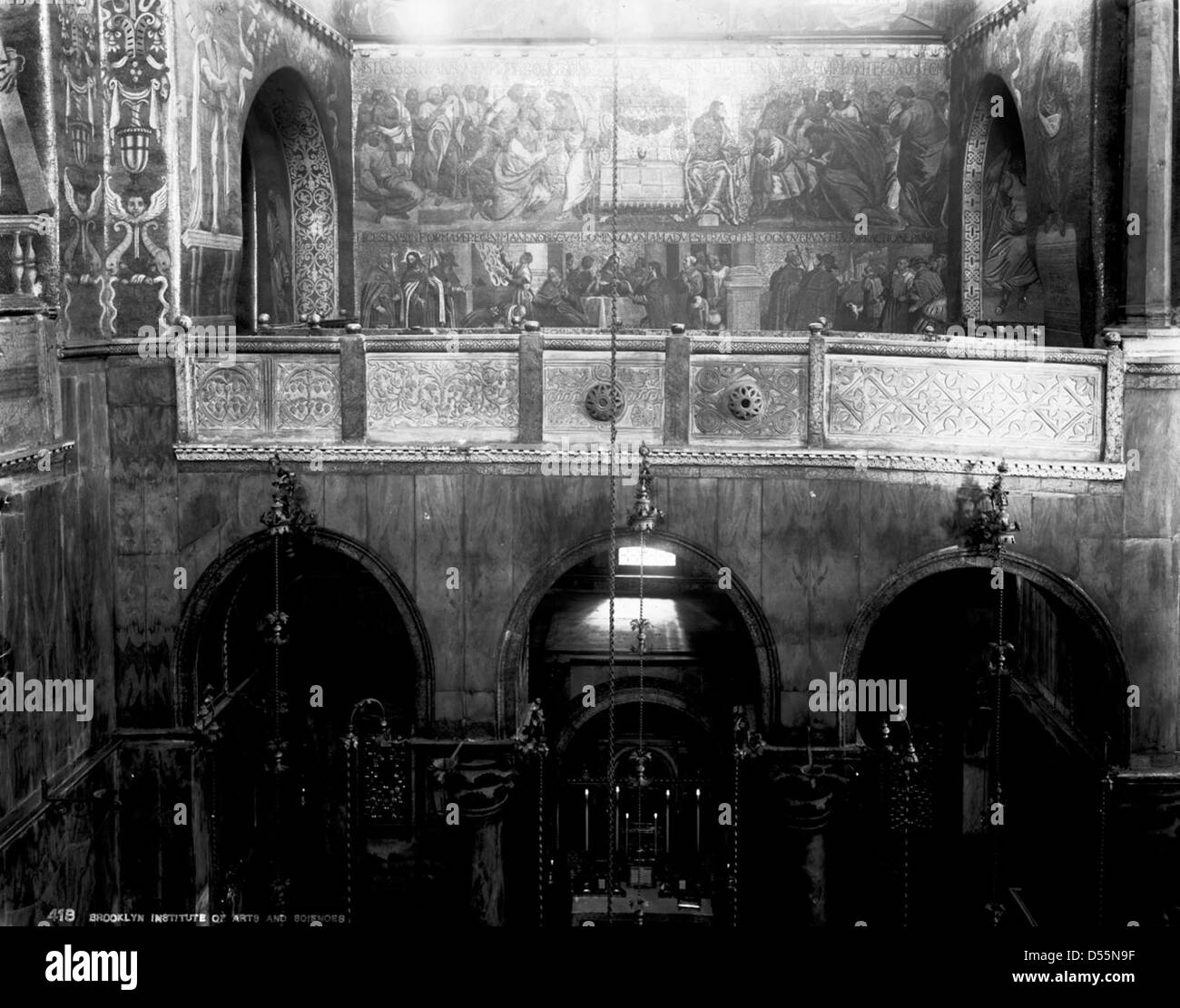 A photograph of St. Mark's Basilica in Venice, Italy, taken in 1895 ...