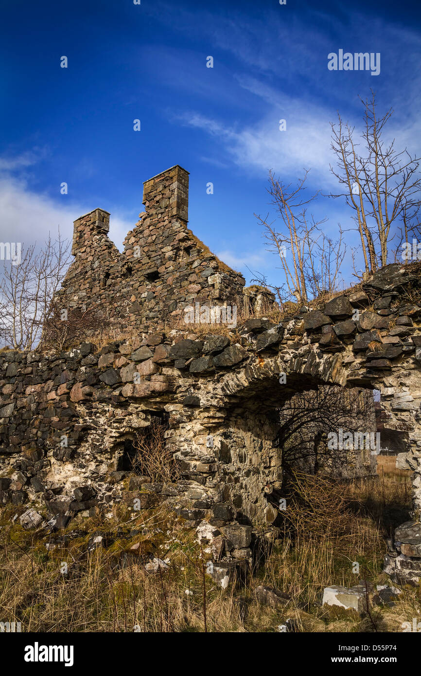 Ruins of the18th century Bernera Barracks, Glenelg, West Highlands ...