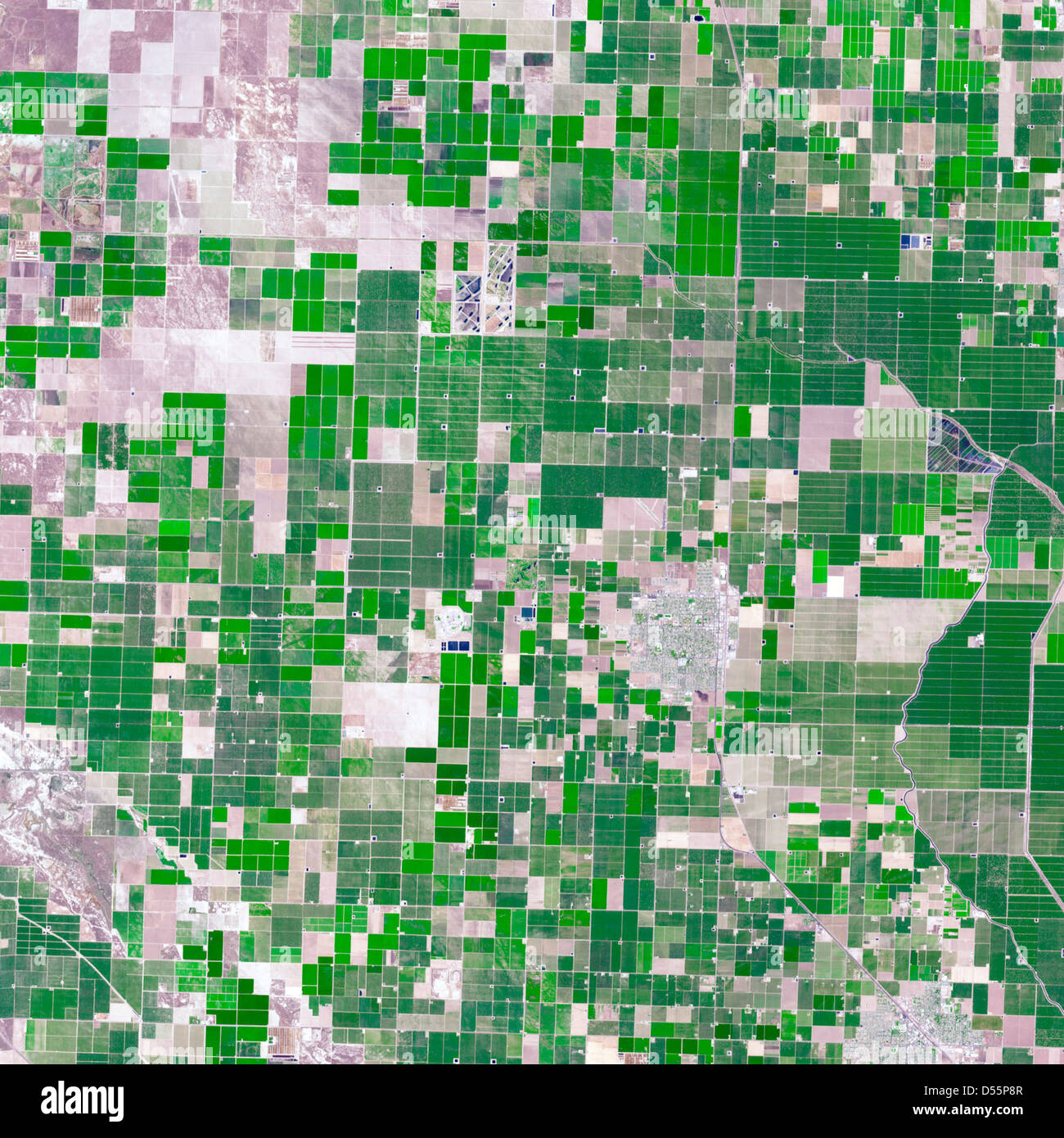 NASA’s Terra satellite simulated natural color image of the town of ...