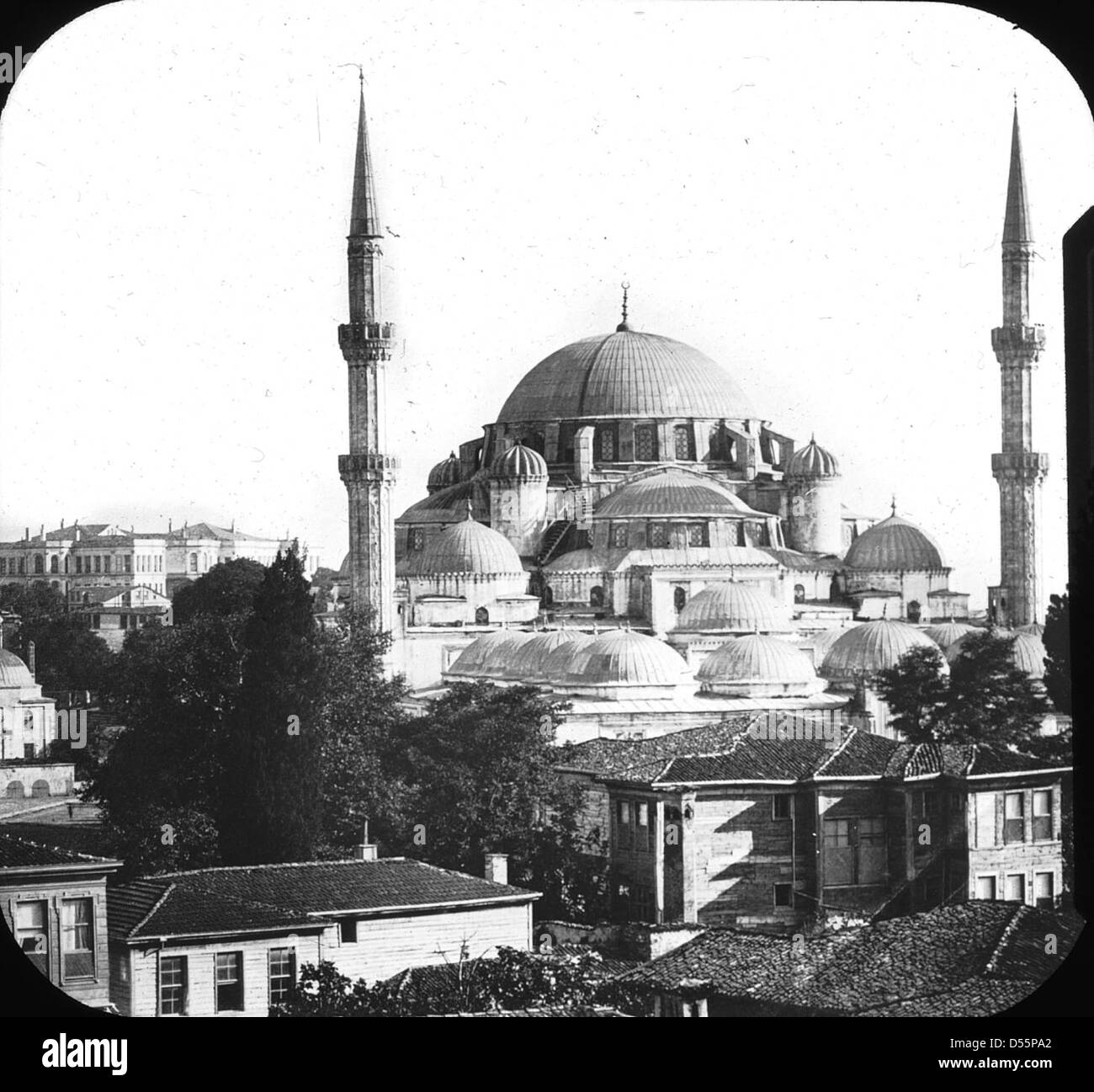 The Mosque of Mohammed II in Istanbul, photographed in 1903, is an ...