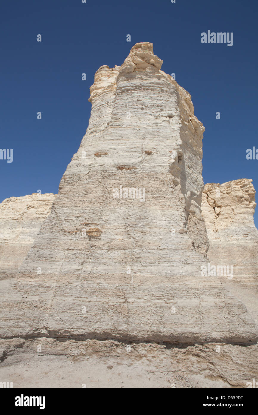 Rock formations on a landscape, Monument Rocks, Gove County, Kansas ...