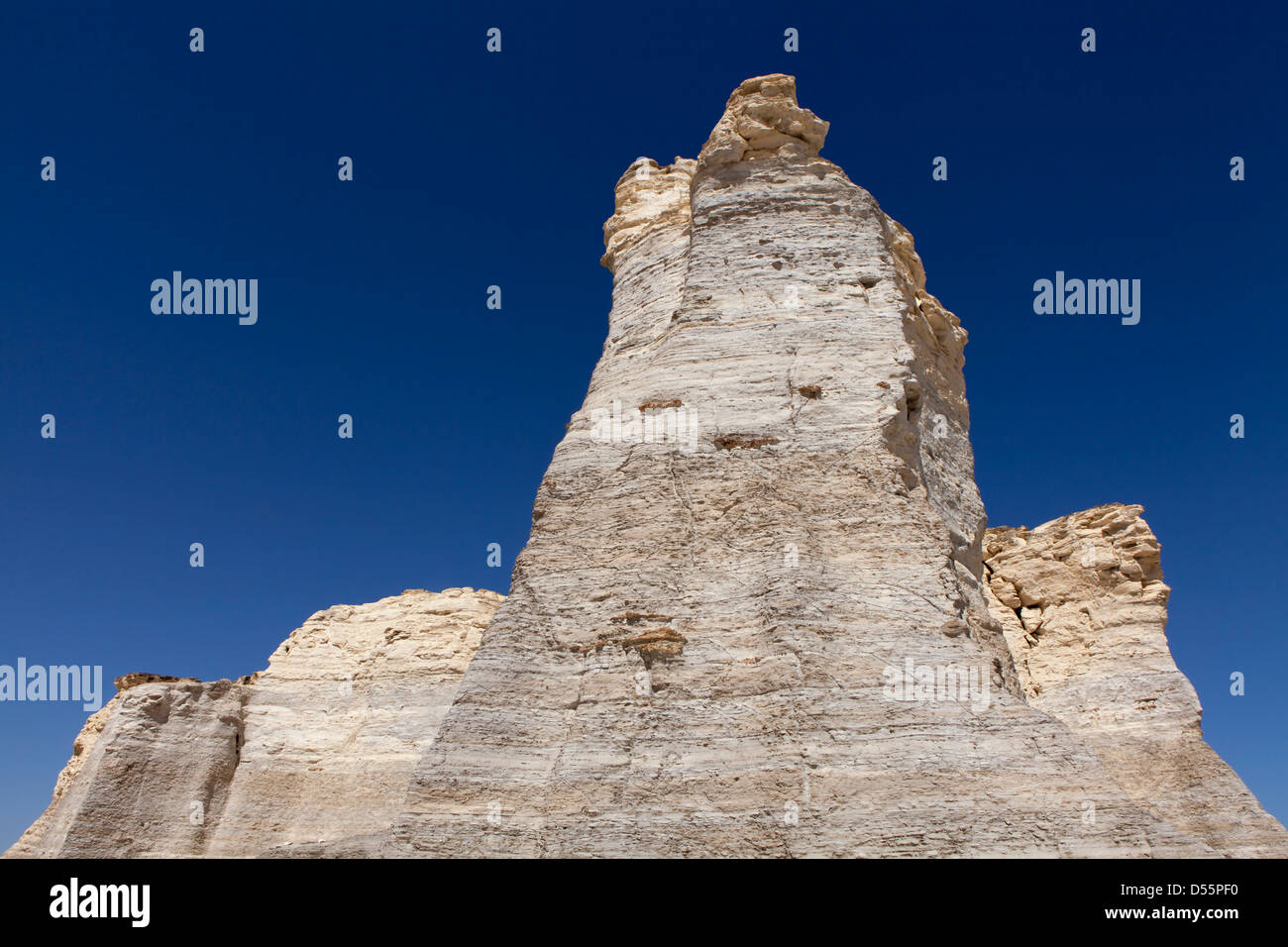 Rock formations on a landscape, Monument Rocks, Gove County, Kansas ...