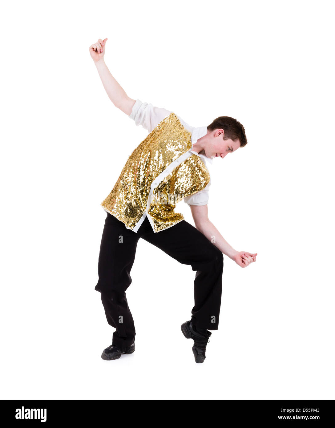 friendly smiling dancer showing some movements Stock Photo - Alamy