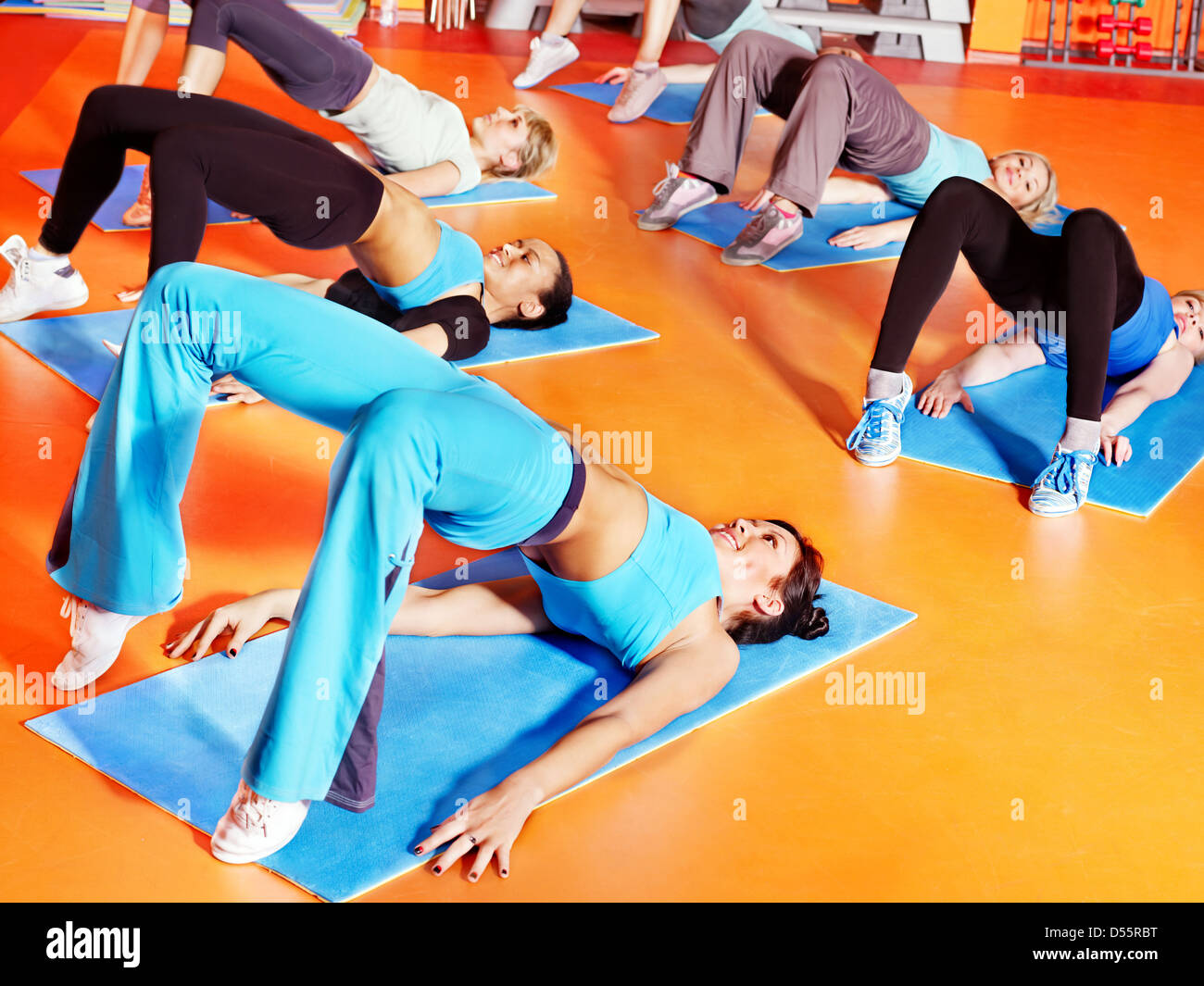 Women group in aerobics class Stock Photo - Alamy