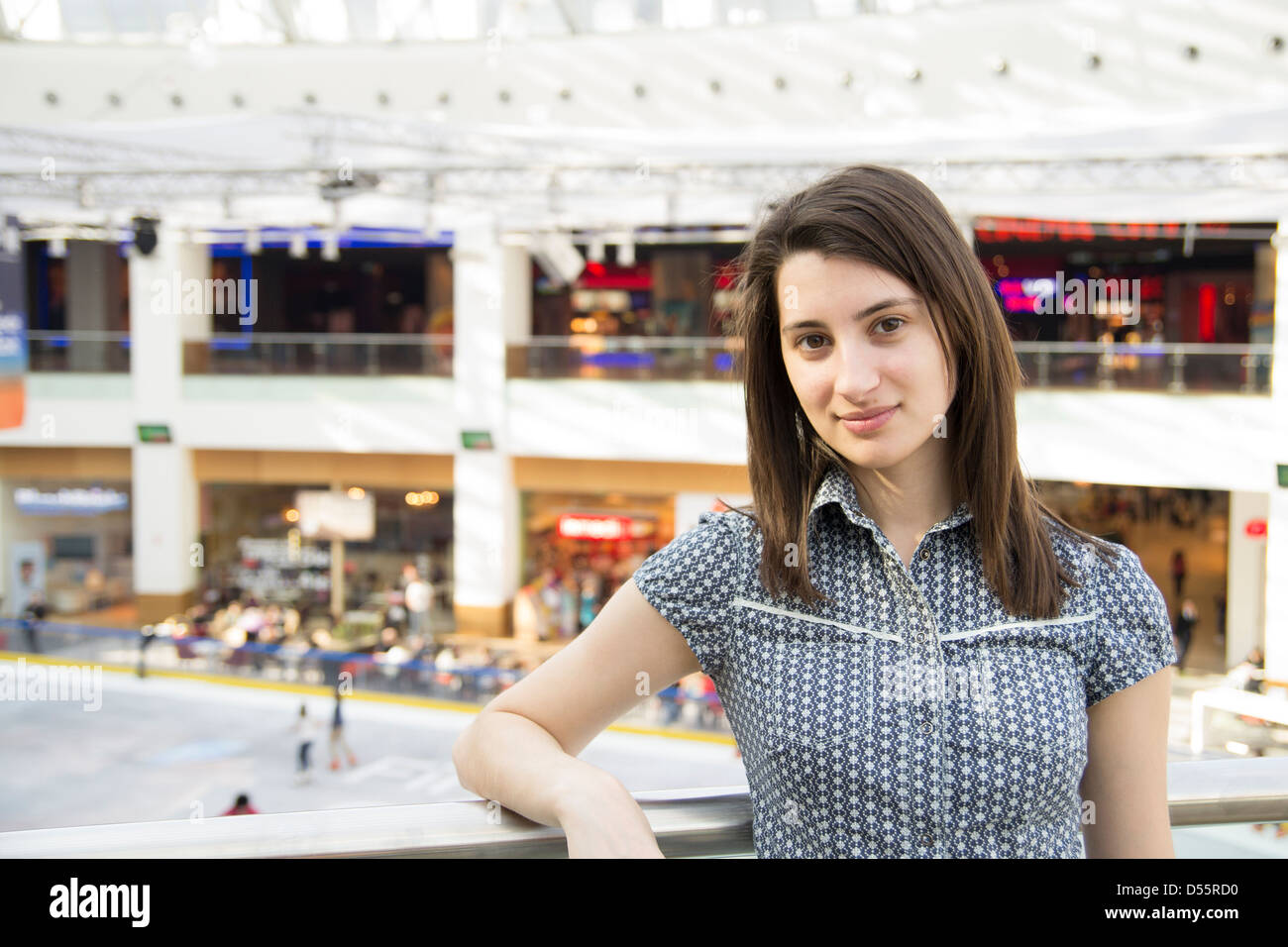 Girl Portrait In Shopping Mall Stock Photo - Alamy