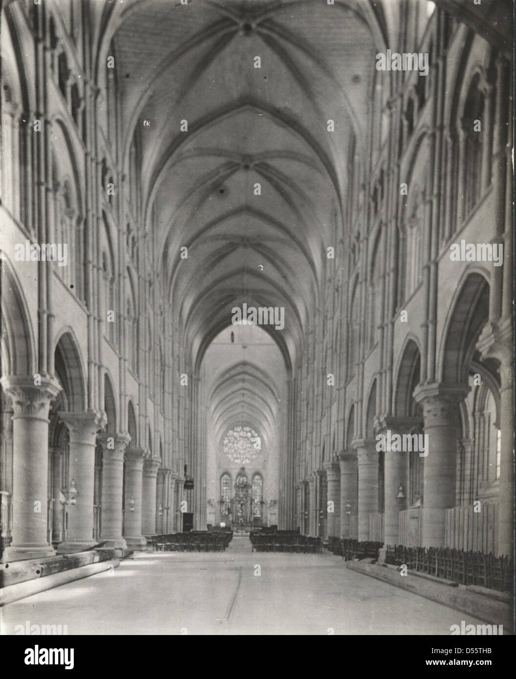 A photograph of the Cathedral of Laon in France, taken in 1903 ...