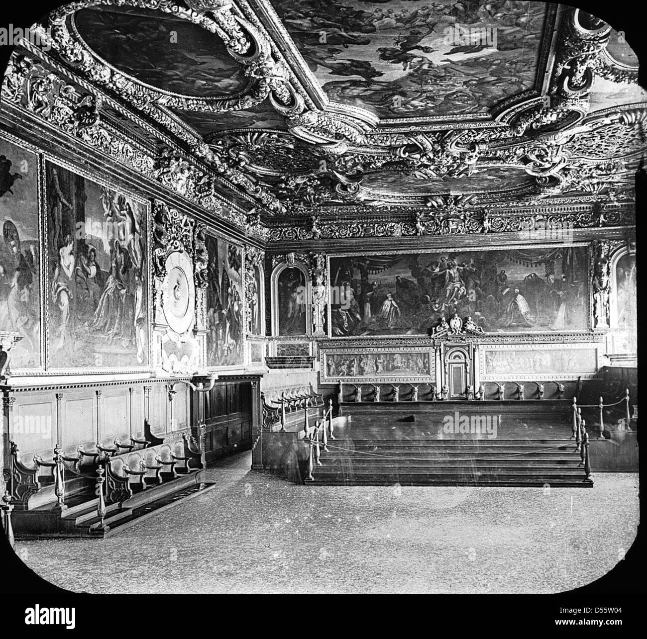 The Palazzo Ducale (Doge's Palace) in Venice, Italy, is depicted in ...