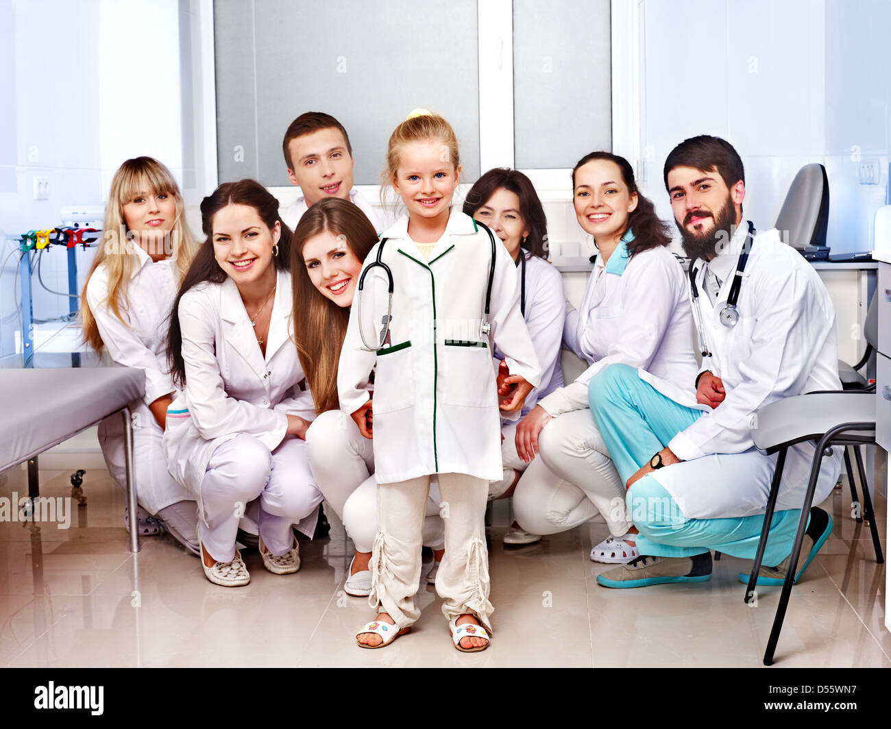 Group of doctor and child at hospital Stock Photo - Alamy