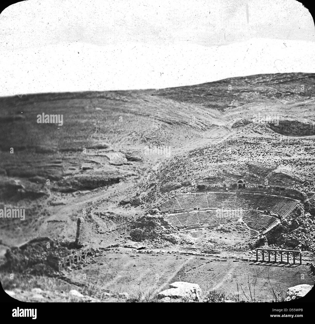 A photograph of the ancient amphitheater at Rabbath-Ammon (modern-day ...