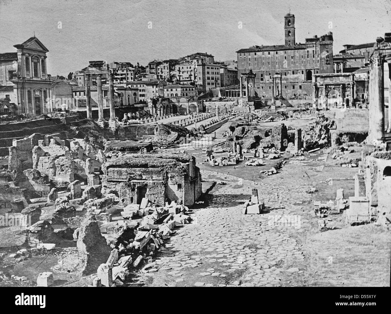 A photograph of the Forum Romanum in Rome, Italy, showcasing the ...