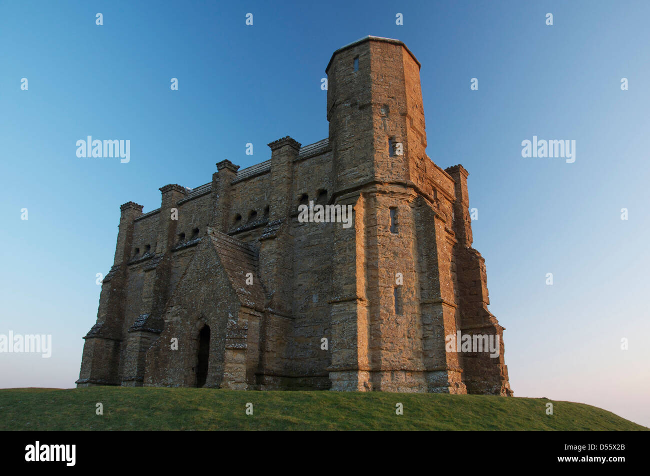 St Catherines Chapel on top of Chapel Hill, catching the last rays of ...