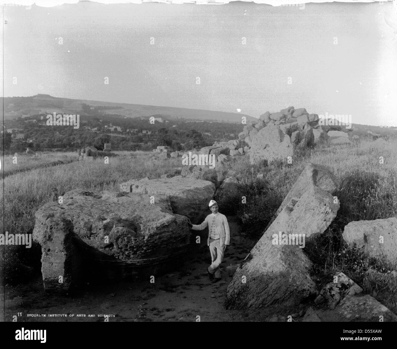 The Temple of Zeus, located in Girgenti (modern-day Agrigento), Sicily ...