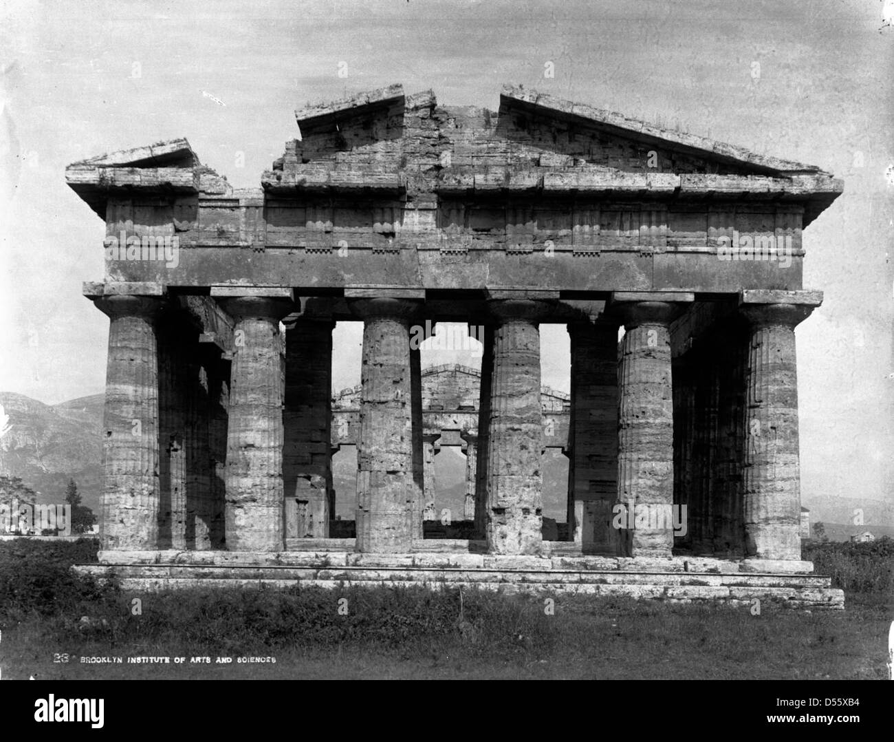 The Neptune Temple in Paestum, Italy, photographed in 1895. This ...