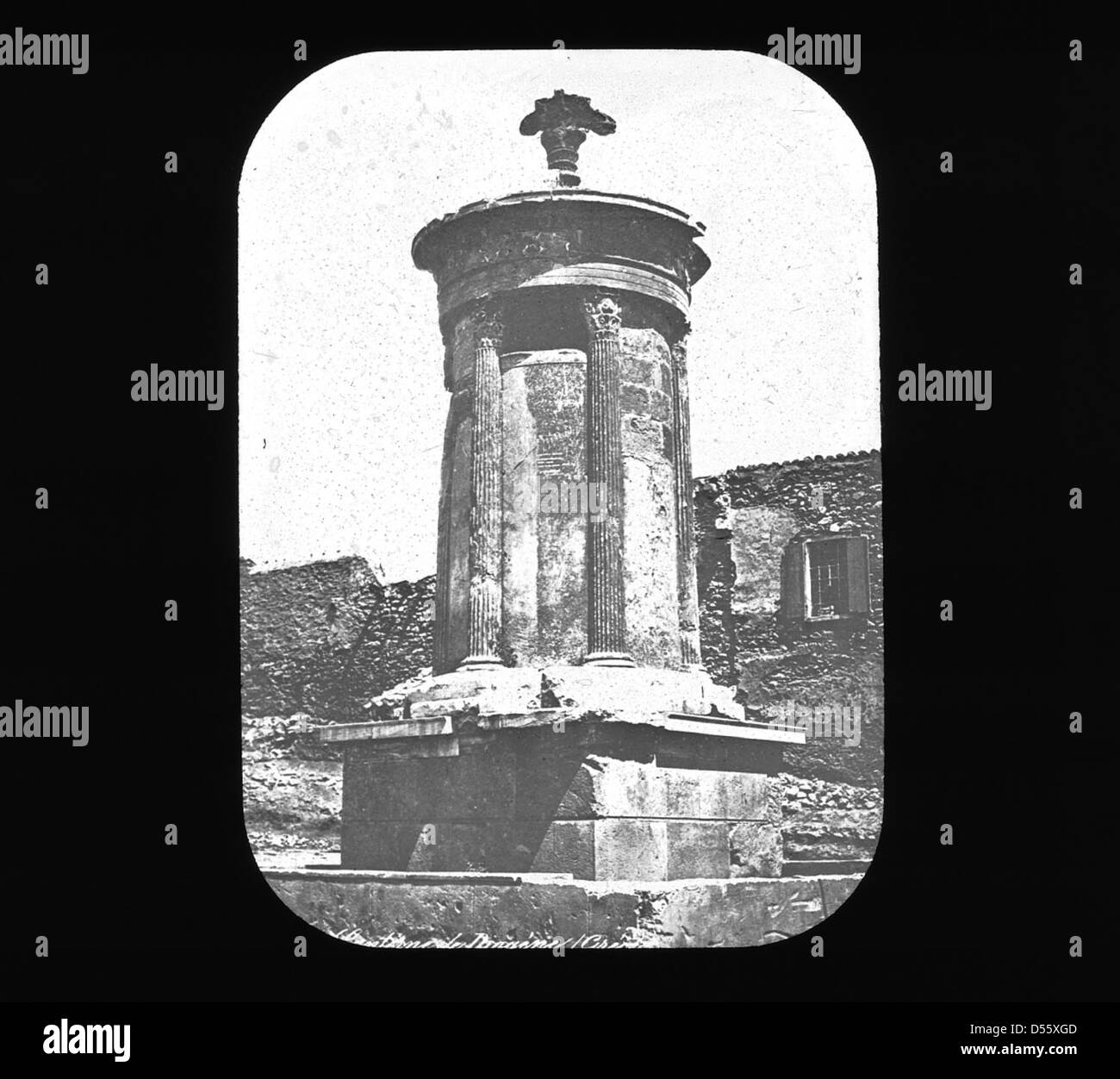 A photograph of the Choragic Monument of Lysicrates in Athens, Greece ...